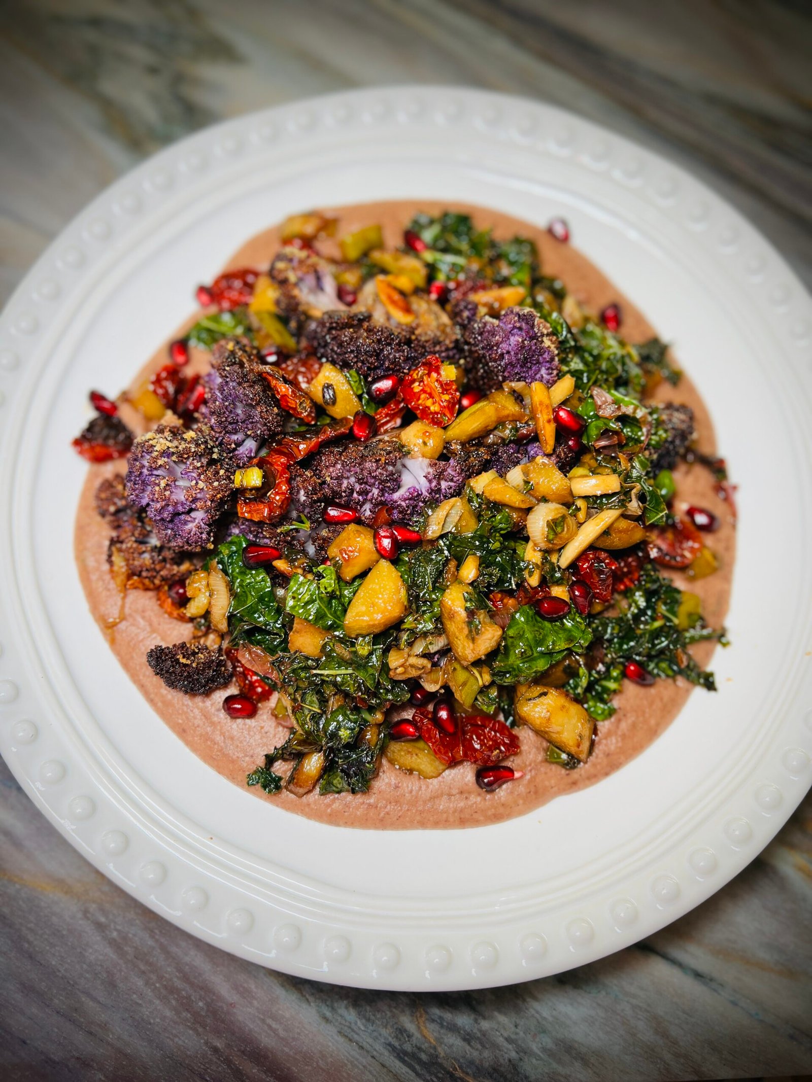 Colorful Garden Cauliflower Hummus Fusion - Marzi's Garden