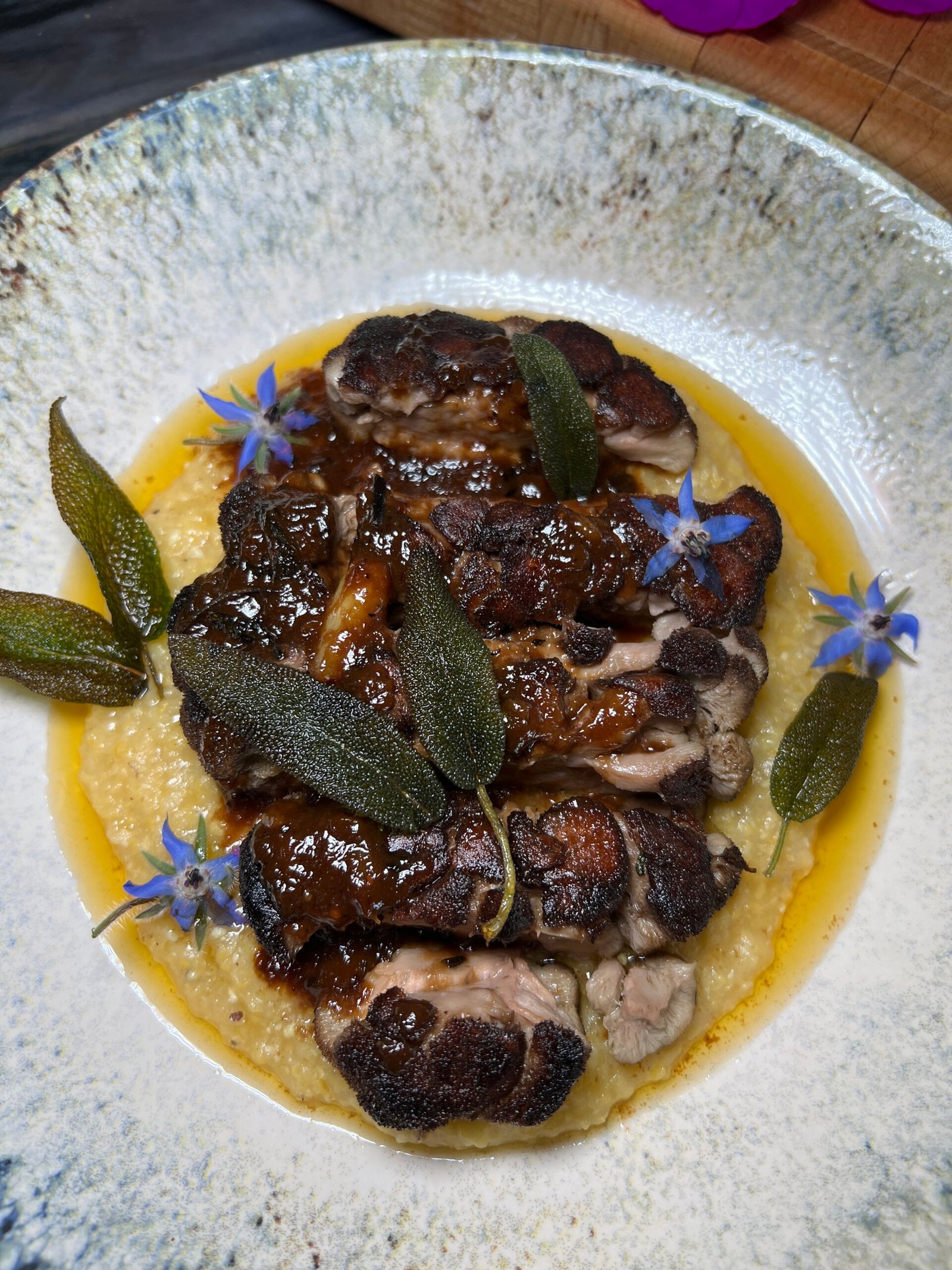 Lion’s Mane Mushroom Steaks with Creamy Polenta and Buttery Sage Pan ...